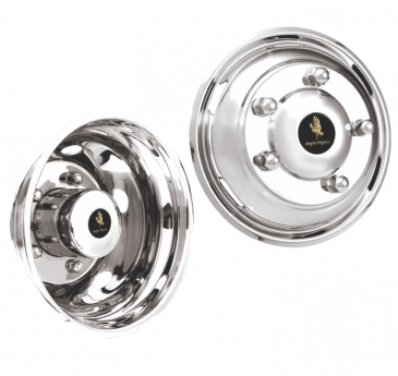 16" 5 Lug For 2011-2024 Mitsubishi Polished Stainless Wheel Simulators ...