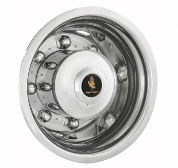 17.5" Dual Wheel Trailer Stainless Wheel Simulators