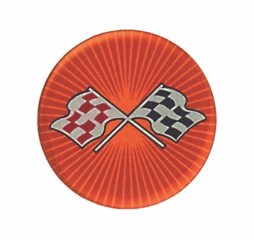 Red/Orange Cross Flag Emblem Decal - Size 56mm (2.2") - www.JaeEagle.com